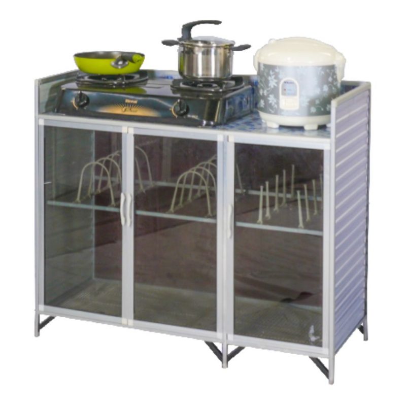 Meja Kompor 3P Kaca Riben Knockdown • Cahaya Timur Group